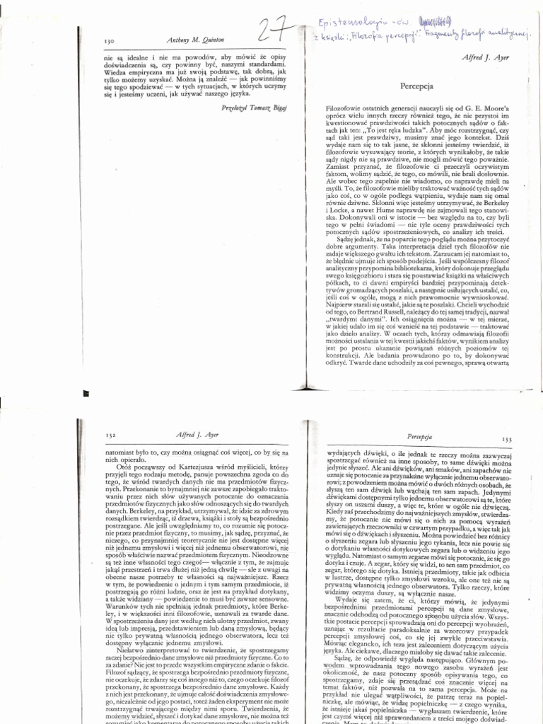 Dod.1 - Ayer, Percepcja | PDF