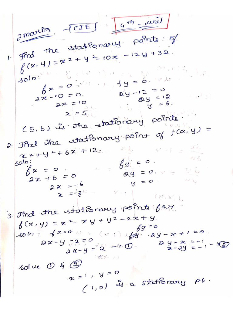 Maths Cie - 3 - 2 Marks | PDF