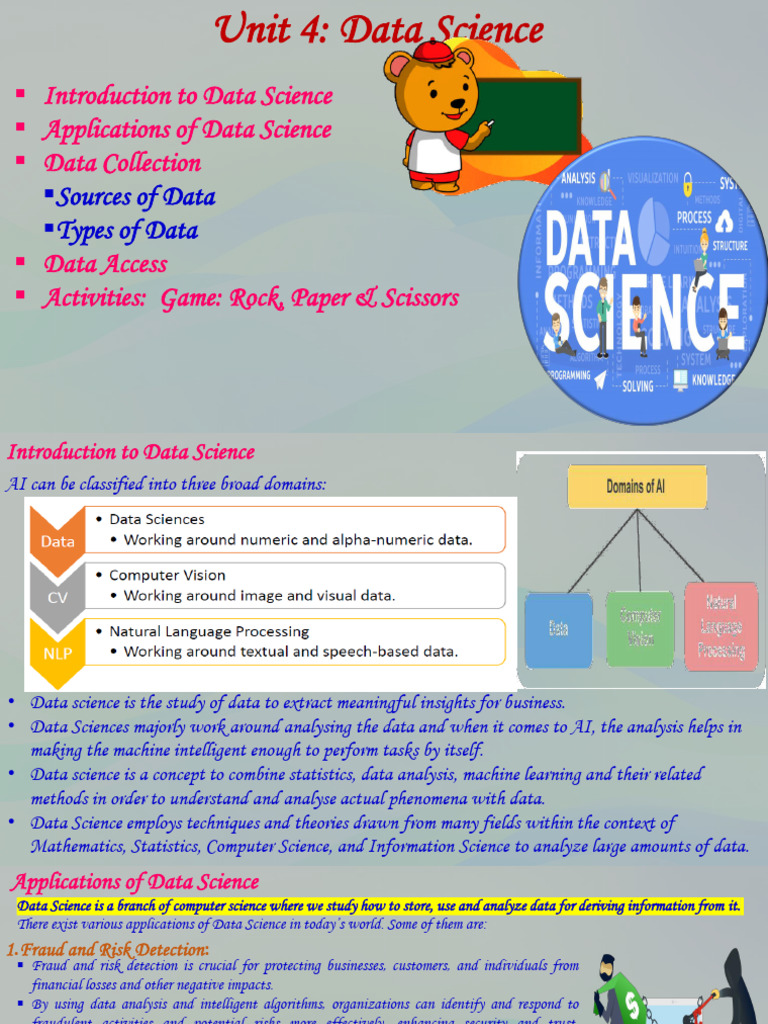 Grade 10 Unit 4 - Data Science | PDF | Data Science | Comma Separated Values