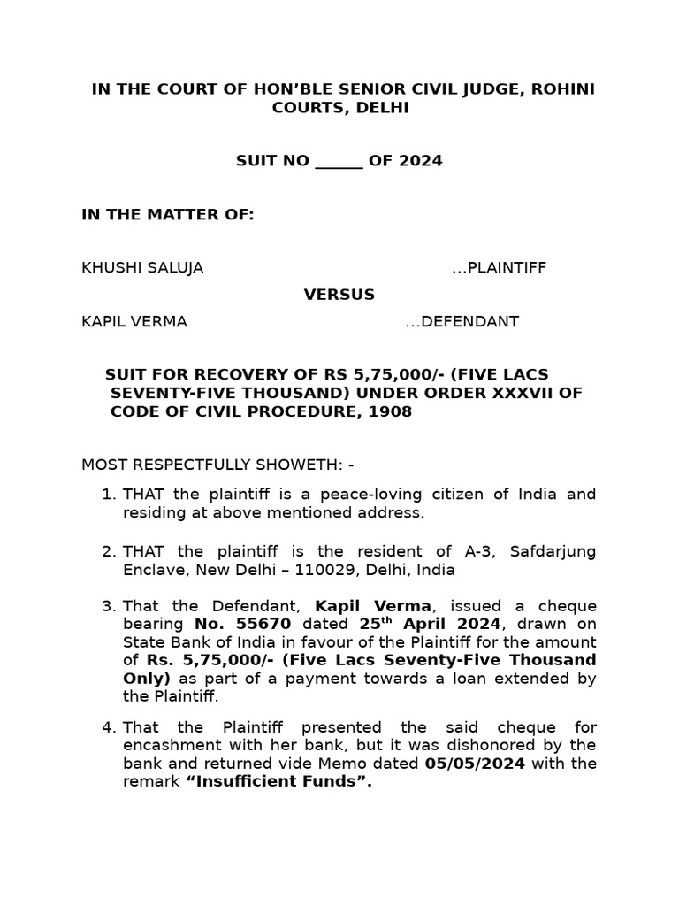 Task 2 Vanshika Anand | PDF | Lawsuit | Affidavit Task 2 Vanshika Anand | PDF | Lawsuit | Affidavit