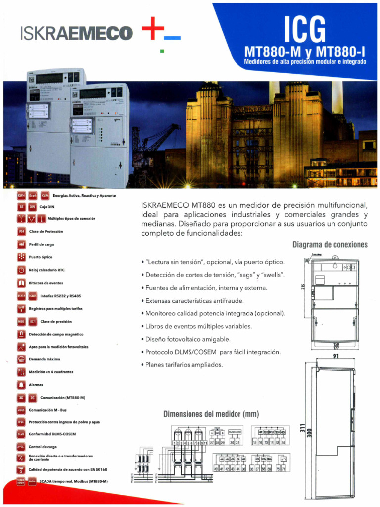 Iskraemeco - Mt880-m, Mt880-I - Ficha 1 | PDF