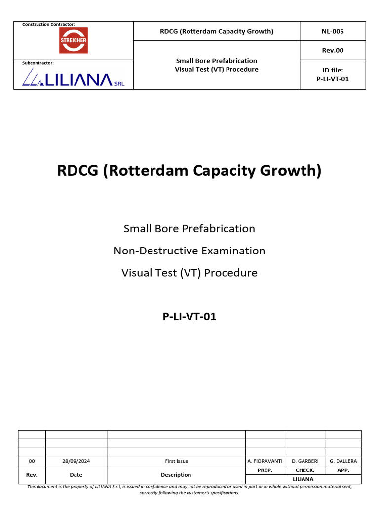RDCG (Rotterdam Capacity Growth) : Small Bore Prefabrication Non ...