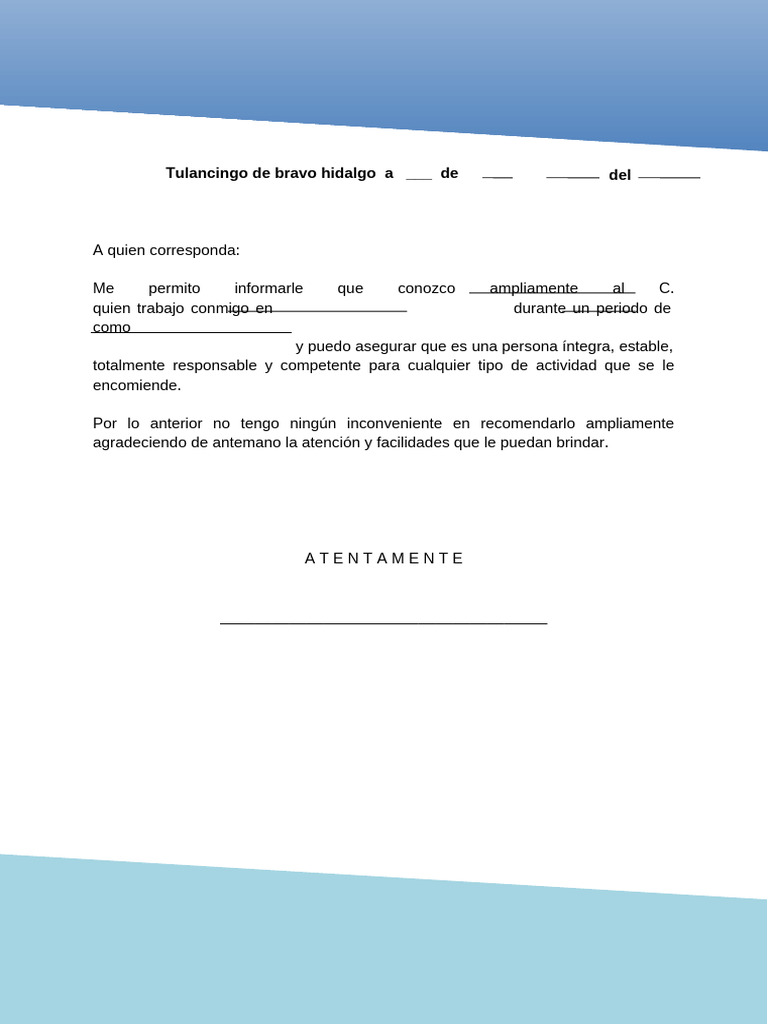 Recomendación Laboral para Isabel Solis | PDF