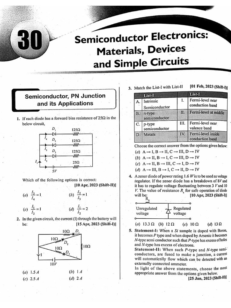 Semiconductor Electronics | PDF