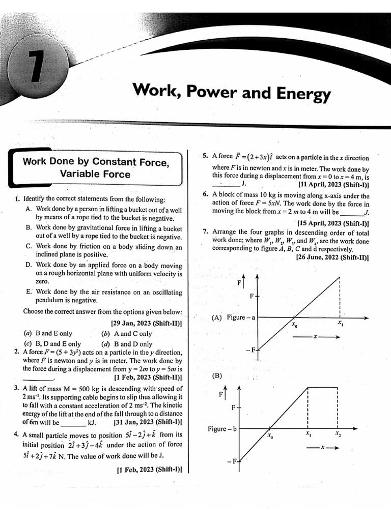 Work Power & Energy | PDF
