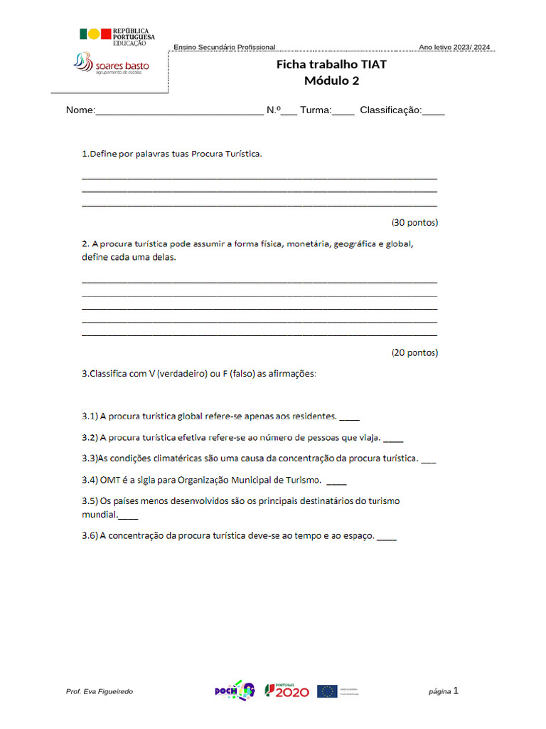 Ficha TIAT Módulo 2 2023/2024 | PDF