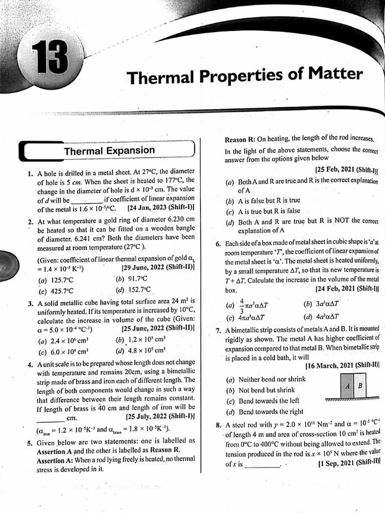 Thermal Properties of Matter | PDF