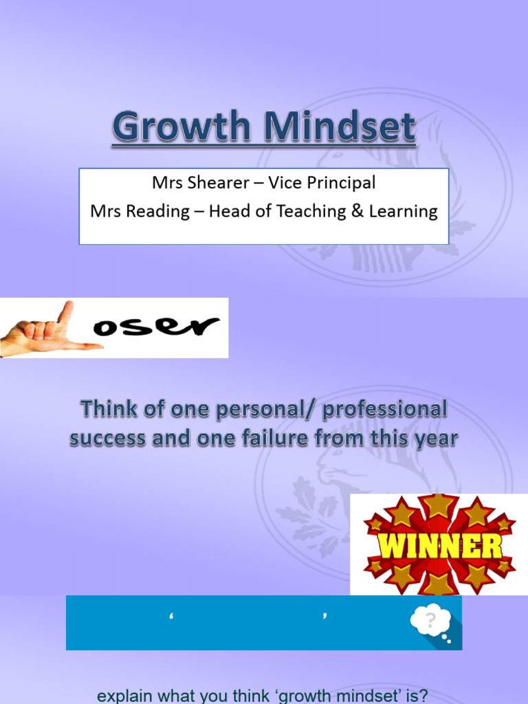 Growth Mindset Powerpoint | PDF | Mindset | Social Psychology