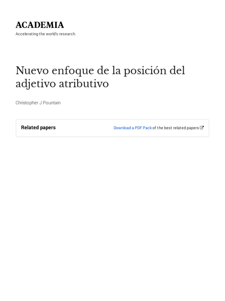 Nuevo Posición de Los Adjetivos Atributivos CHRISTOPHER | PDF