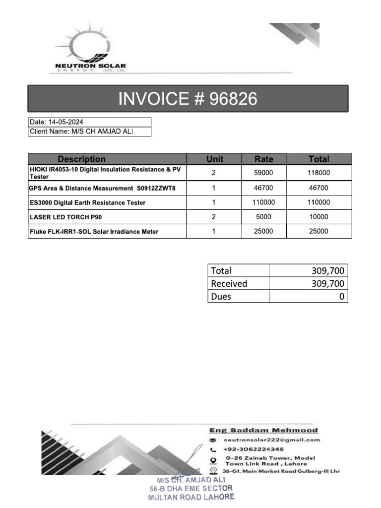 TOOL INVOICE | PDF