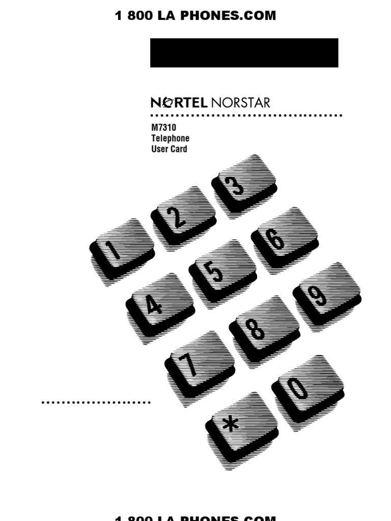 Meridian Norstar M7310 Phone Manual Programming Nortel Version2 | PDF ...