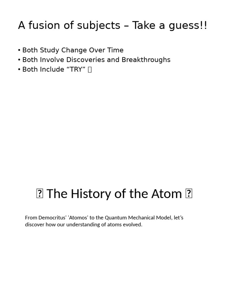 History of The Atom | PDF | Atoms | Atomic Nucleus