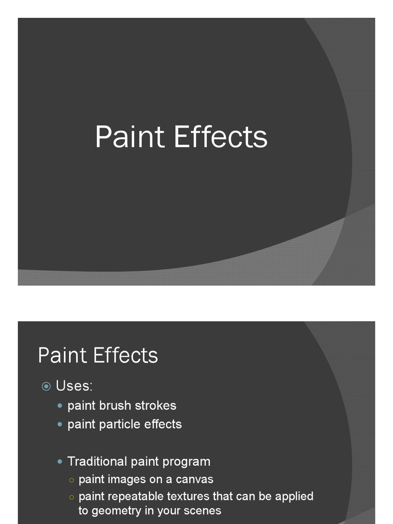 Understanding Paint Effects in Maya | PDF | Art
