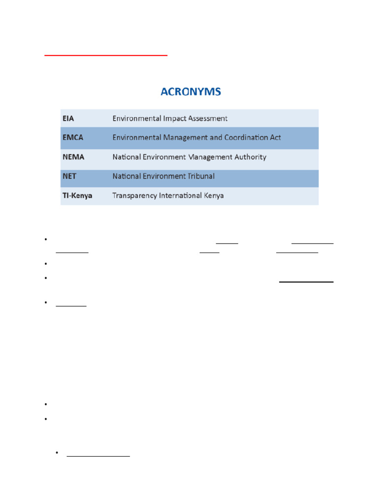 EES406_THE EIA PROCESS Notes | PDF | Environmental Impact Assessment ...
