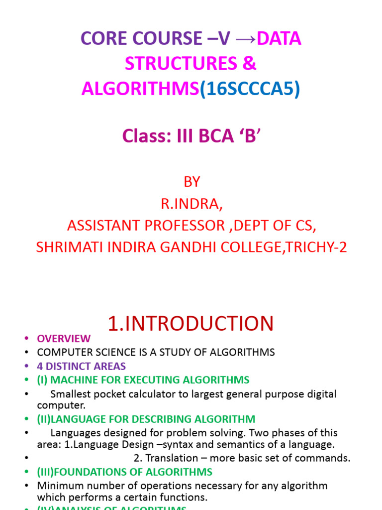 Data Structures Algorithms Chapter 1 Pdf Algorithms Data Structure