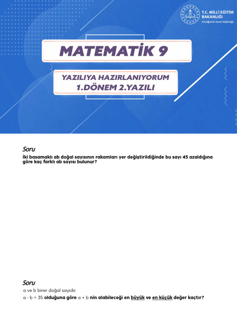 Mat1 2 Yazılı | PDF