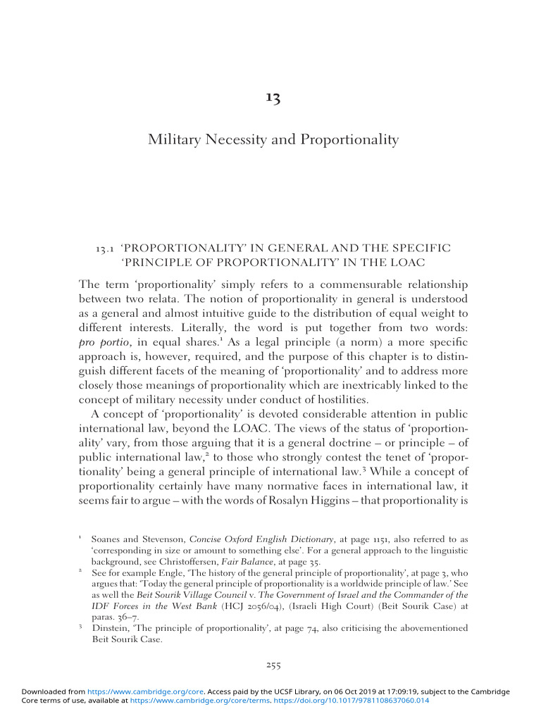 Johansen_Military Necessity and Proportionality | PDF | International ...