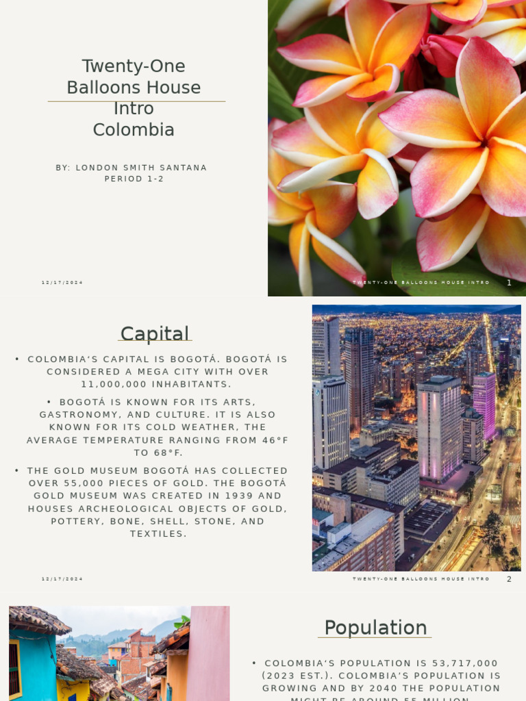 Overview of Colombia's Culture and Attractions | PDF | South America ...