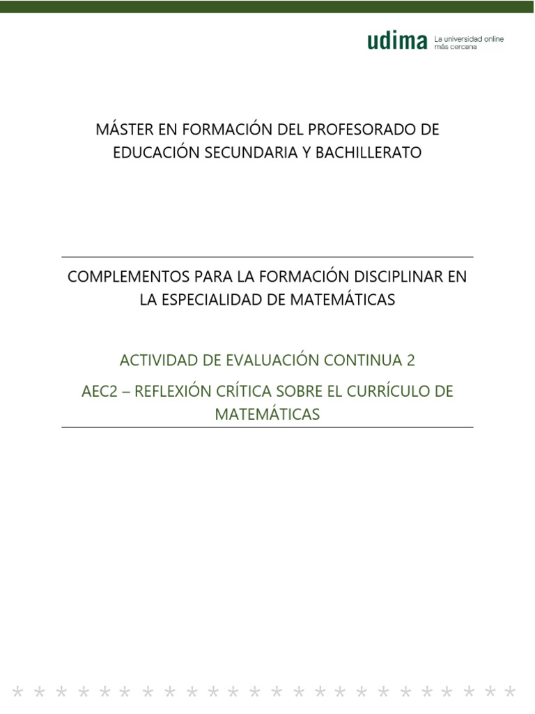 Instrucciones AEC2 VF | PDF | Plan de estudios | Matemáticas