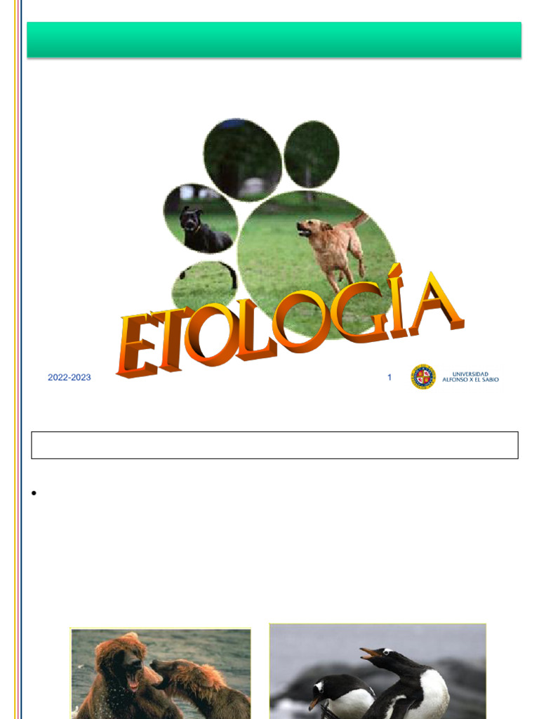 T1 Bases Comportamiento Animal | PDF | Etología | Biología