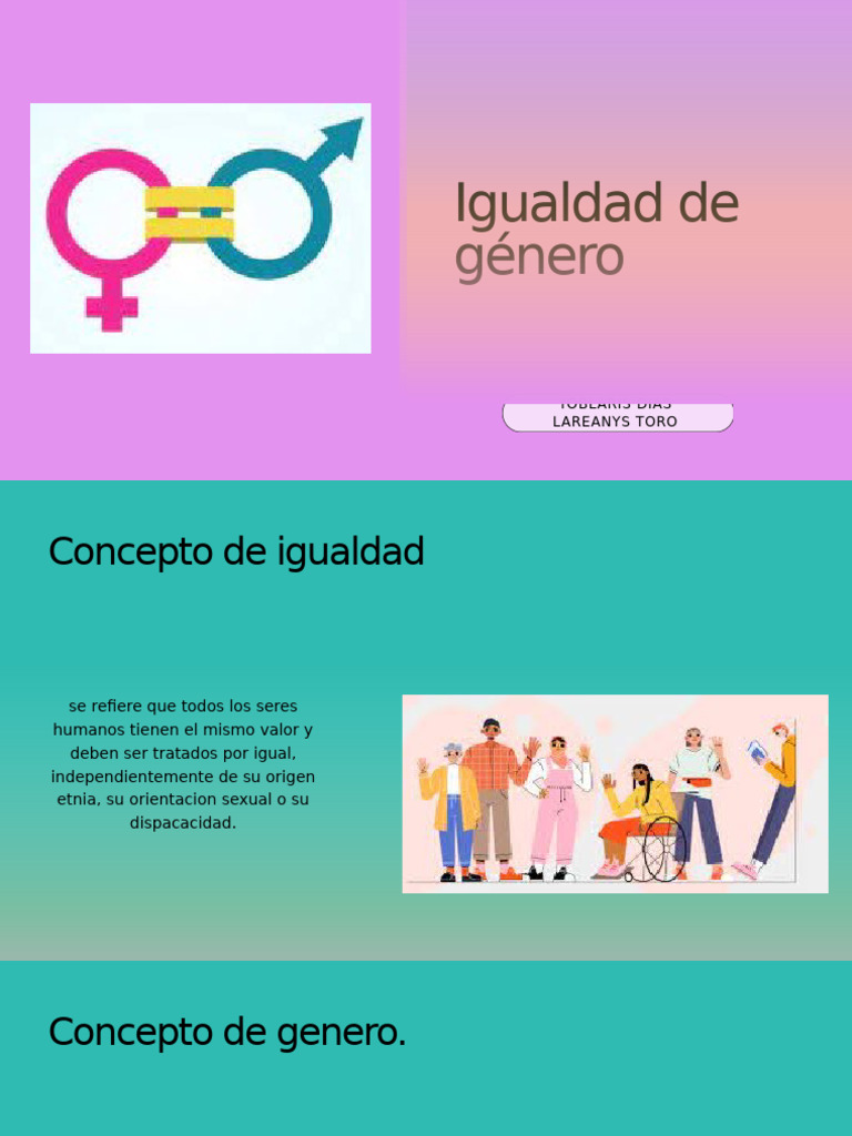 Presentación Igualdad de Género Degradado Pastel | PDF