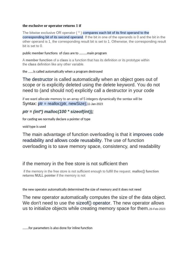 CS201 Quiz 3rd Semeser 3rd | PDF