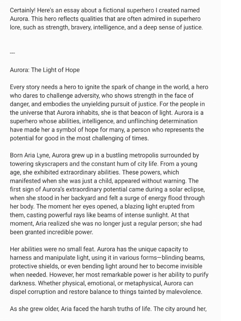 The Super Hero | PDF