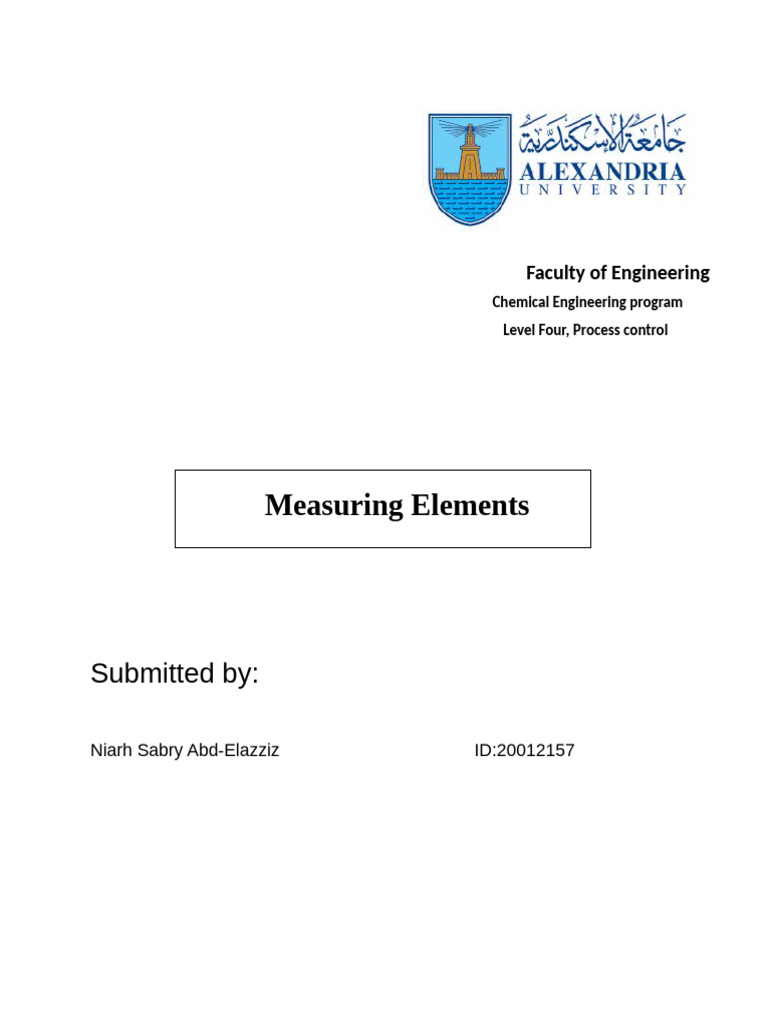 Measuring elements | PDF | Pressure Measurement | Flow Measurement