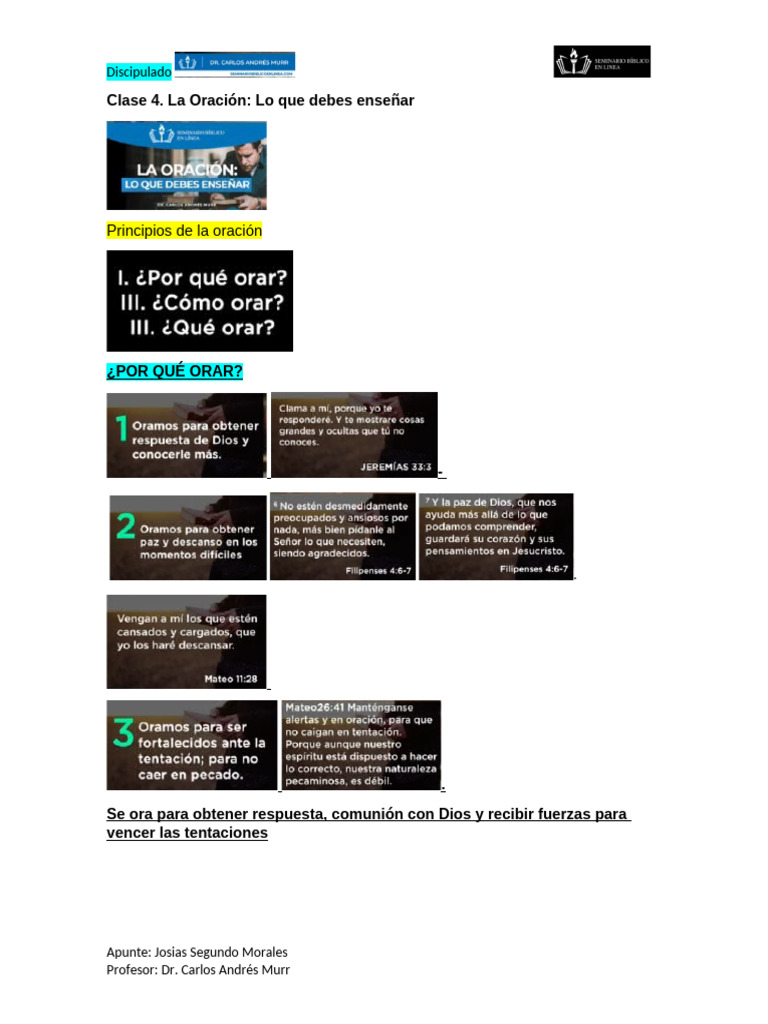 Clase 4. La Oración | PDF