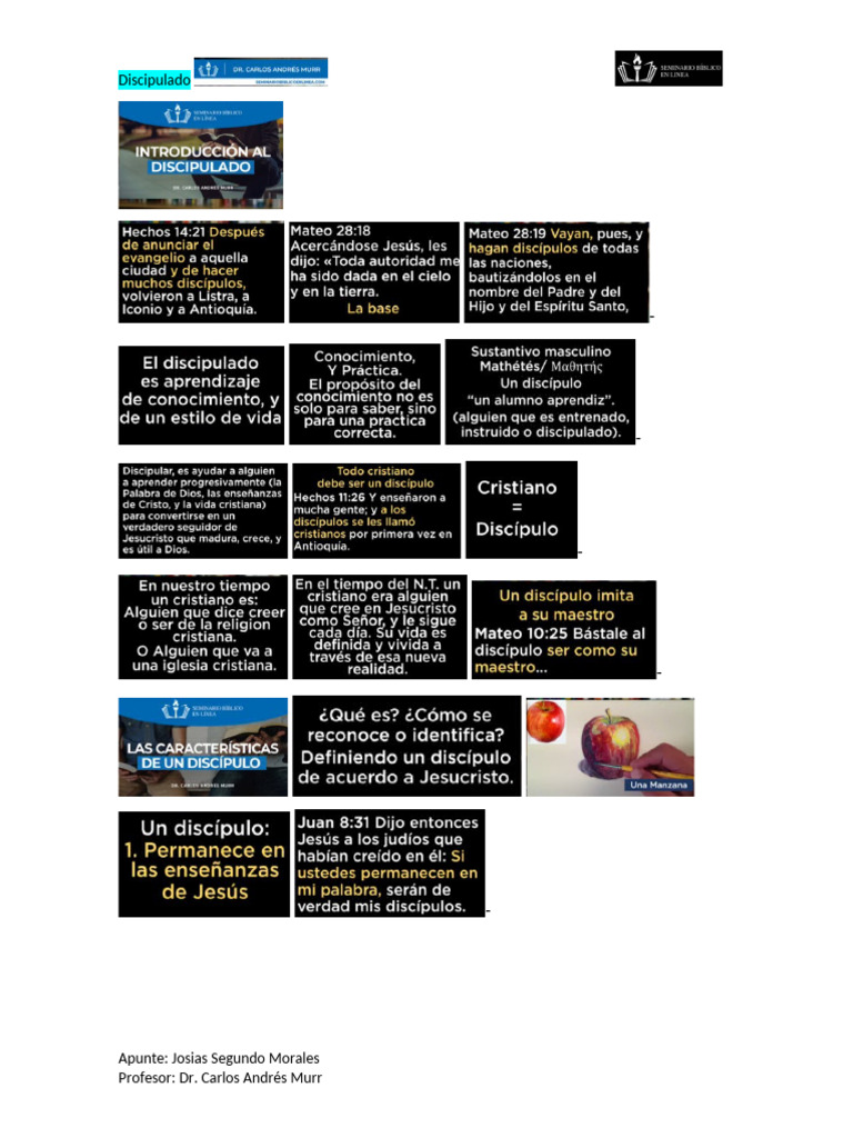 Clase 1. Introducción al discipulado | PDF Clase 1. Introducción al discipulado | PDF
