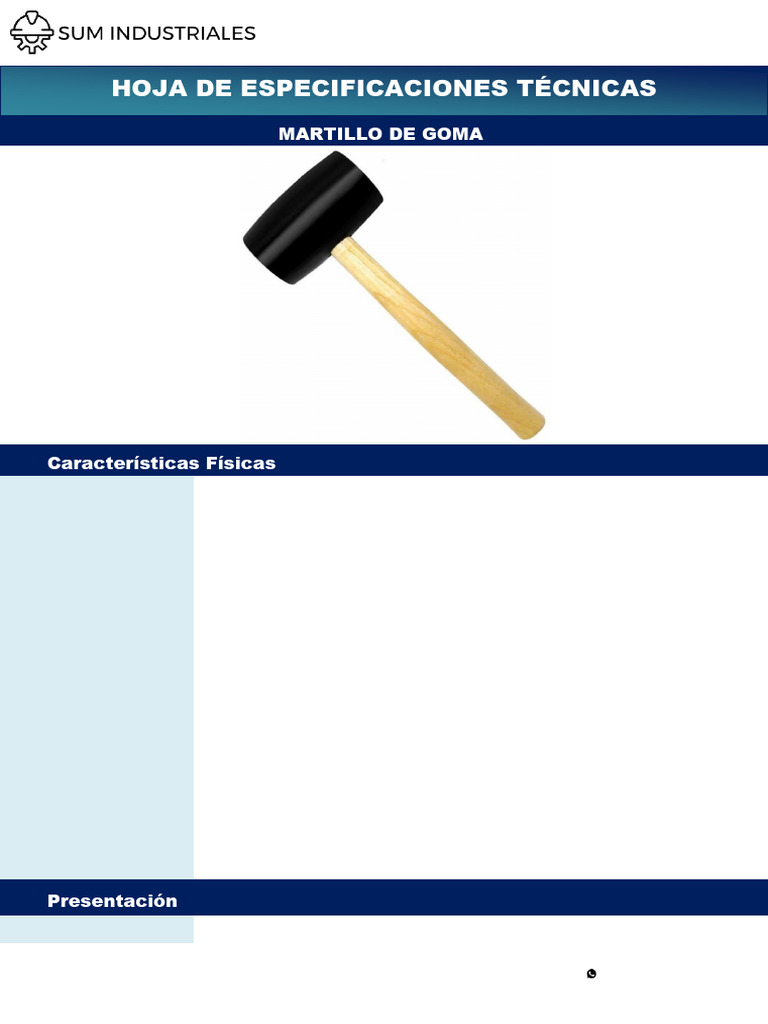 Ficha Tecnica Martilla | PDF