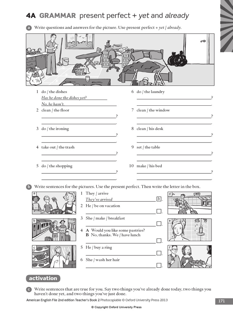Acelerado 2 Present Perfect Activities | PDF