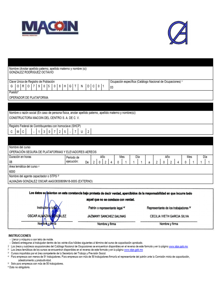 DC-3 GONZALEZ RODRIGUEZ OCTAVIO (OP. DE GENIE) | PDF