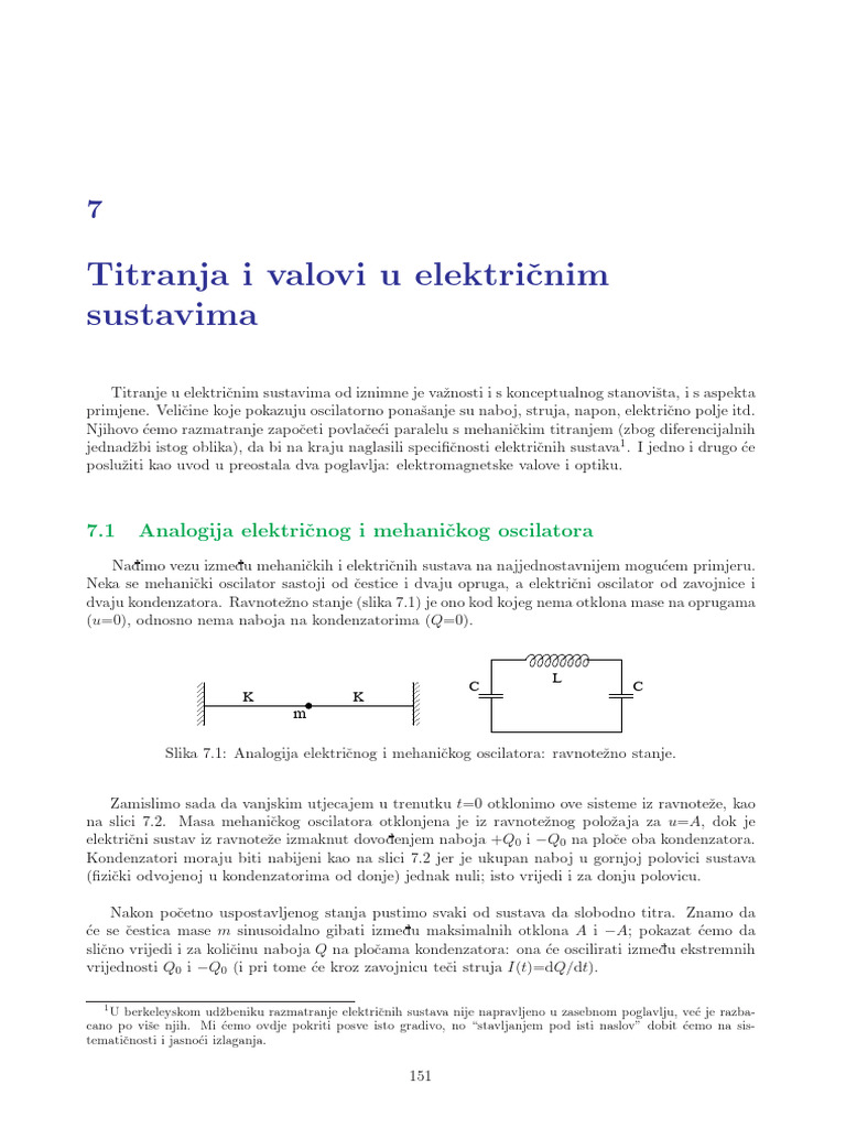 Titranja I Valovi U Elektri Cnim Sustavima | PDF