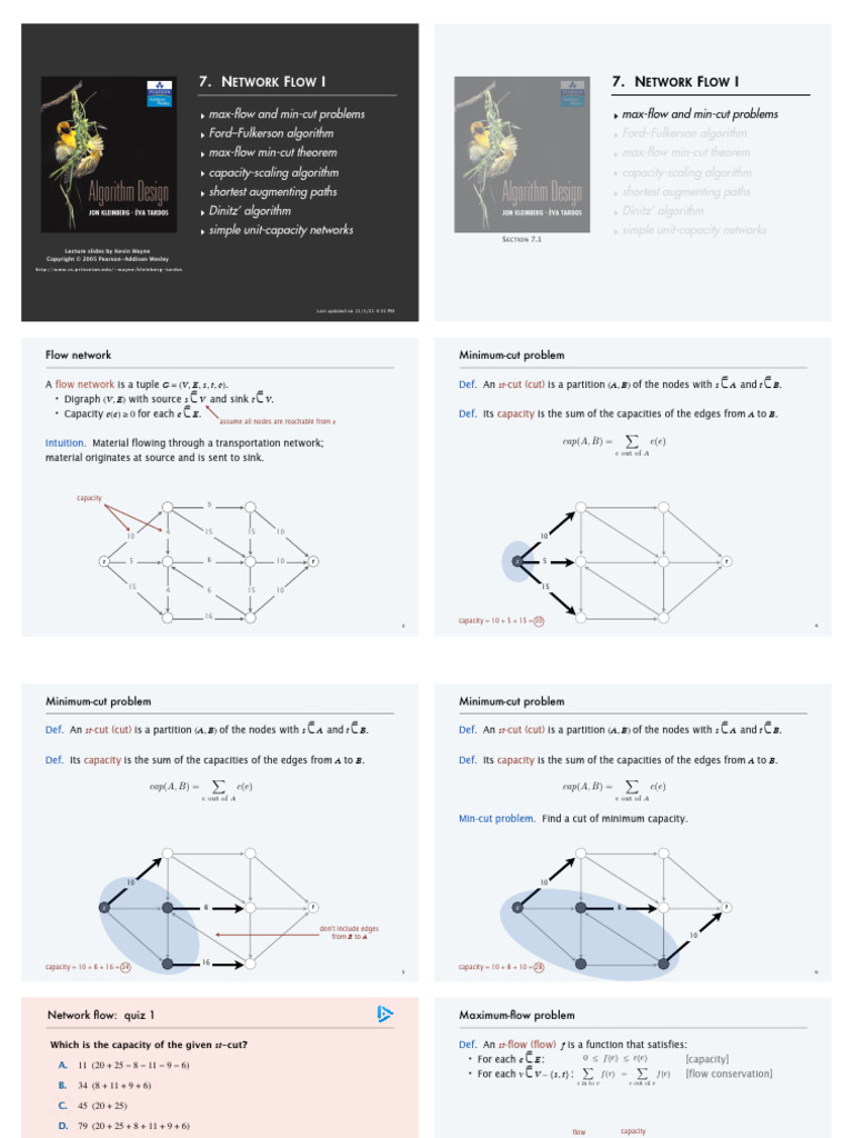 07NetworkFlowI 2x2 | PDF | Networks | Computational Complexity Theory