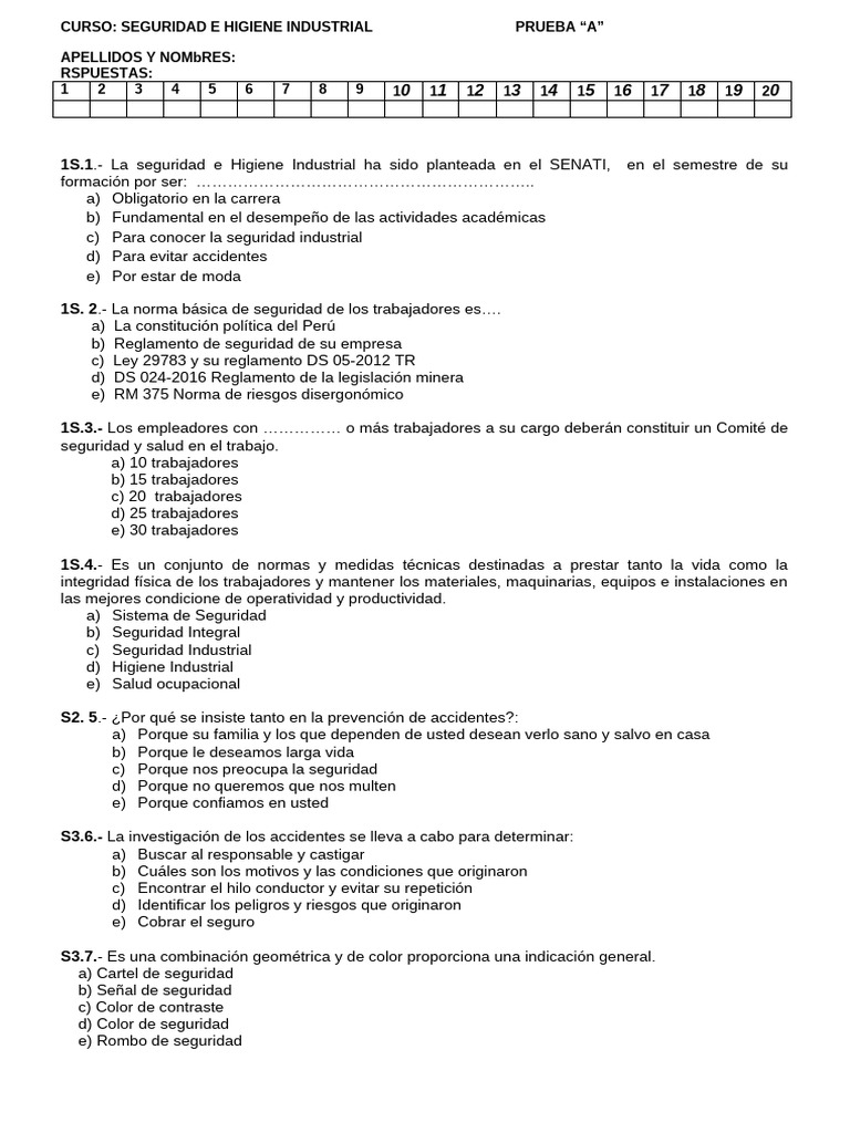 B.shi - Exmen Final 2024 | PDF | Seguridad y salud ocupacional