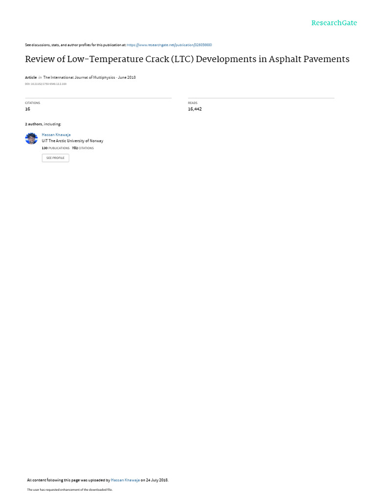 LTC-Tanveer-Multiphysics | PDF | Road Surface | Fracture