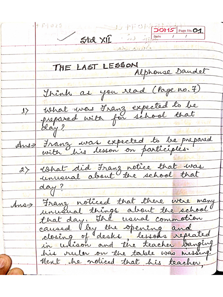 The Last Lesson | PDF