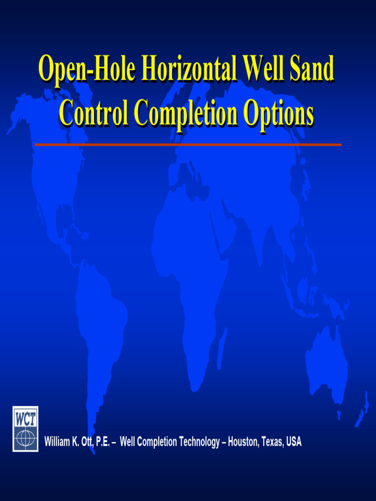 Open-Hole Horizontal Well Sand Control Completion Options | PDF | Pipe ...