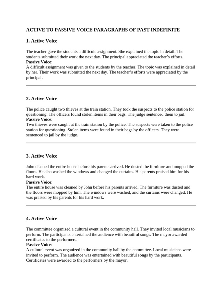 Active vs Passive Voice Guide | PDF