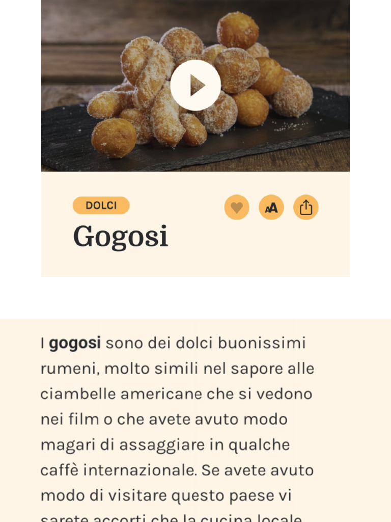 Ricetta Gogosi Dolce Rumeno | PDF