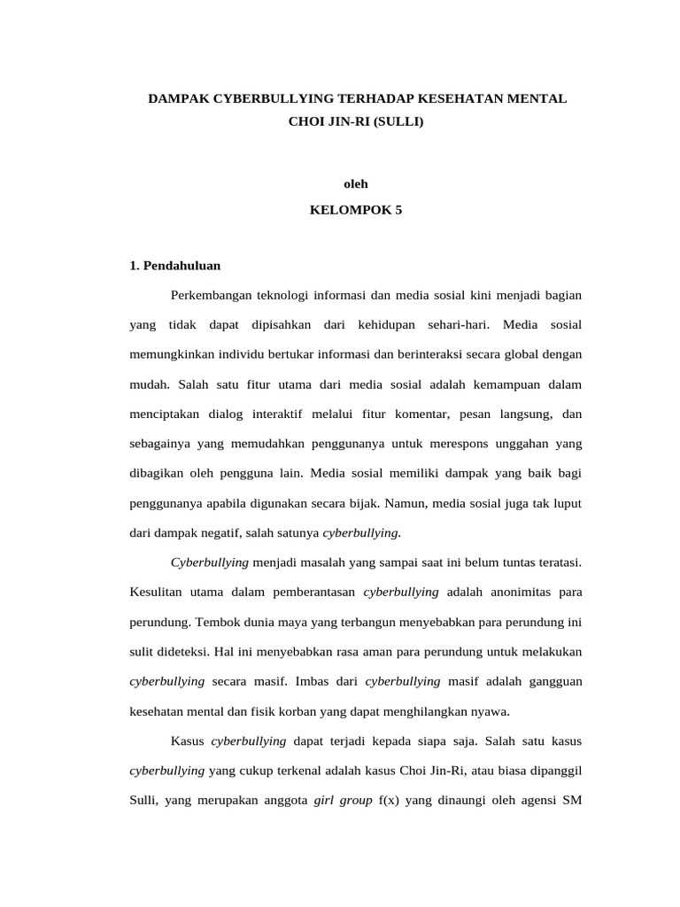 Makalah UAS Kelompok 5 MKW15 | PDF