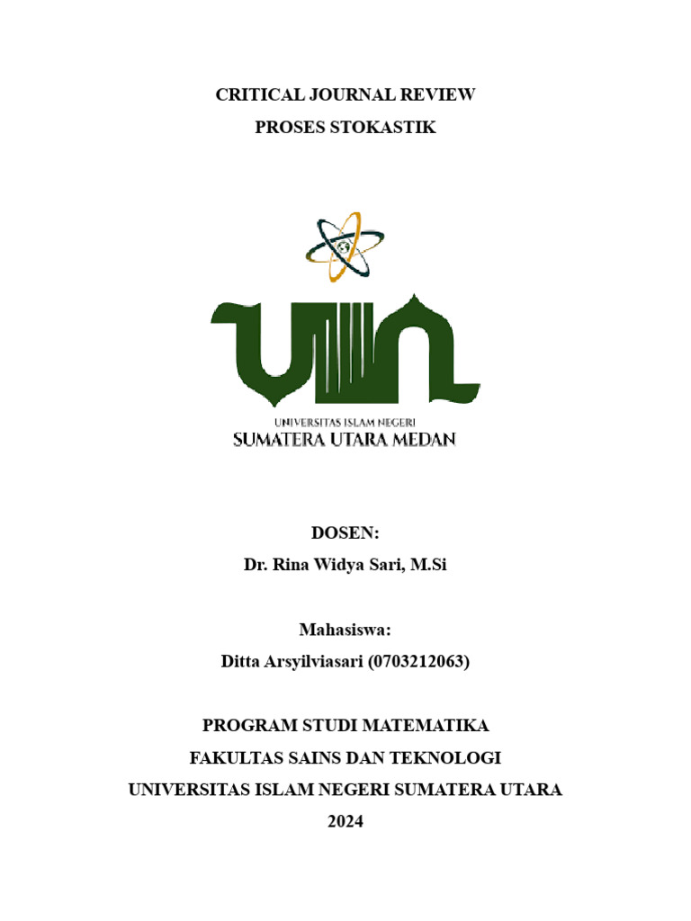 CRITICAL JOURNAL REVIEW Markov Chain | PDF