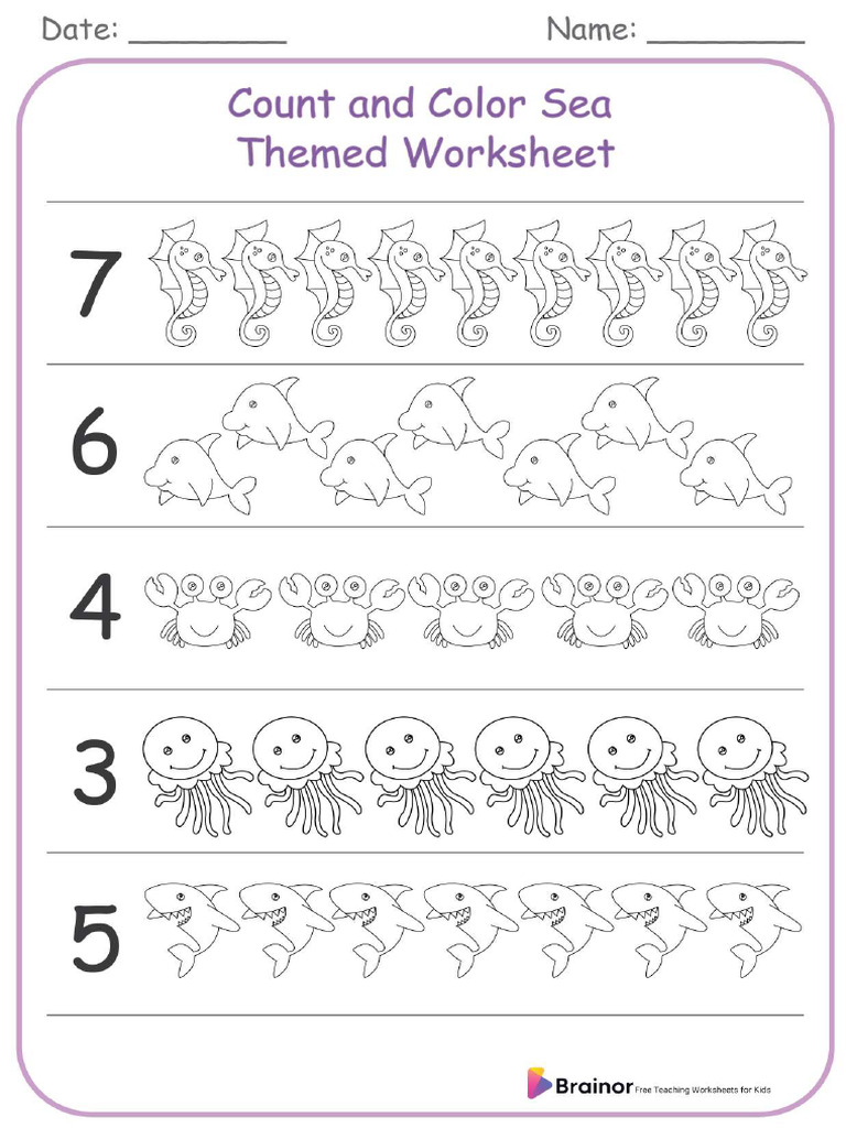 Count and Color Worksheets20 | PDF