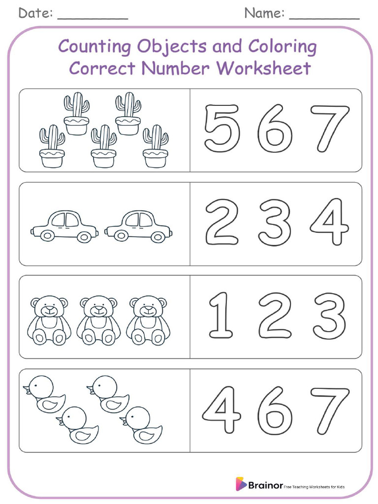 Count and Color Worksheets9 | PDF