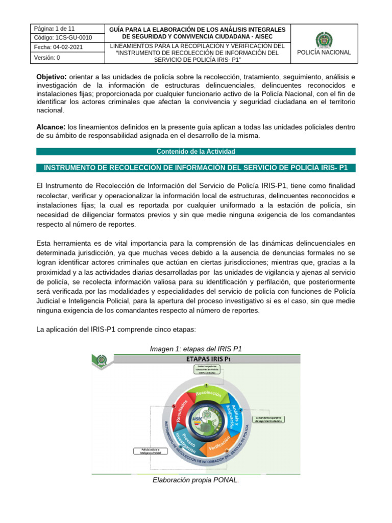1cs Gu 0010 Lineamientos para La Recopilacion y Verificacion Del Instrumento de Recoleccion de ...