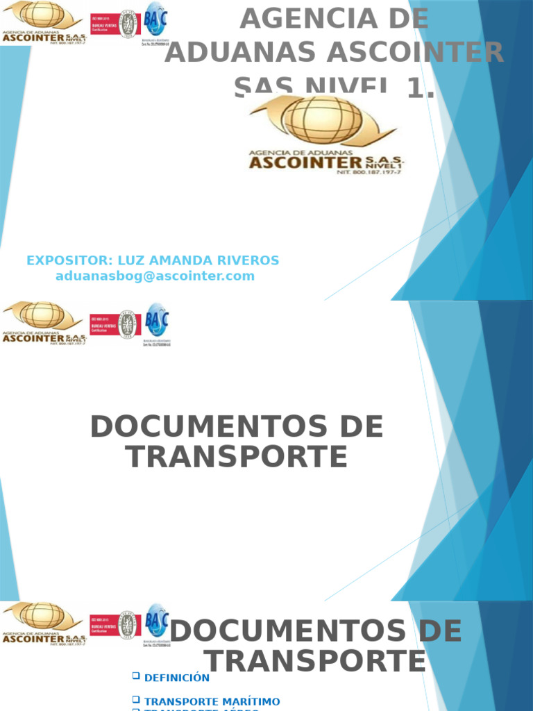 Documentos de Transporte | PDF | aduana | Transporte
