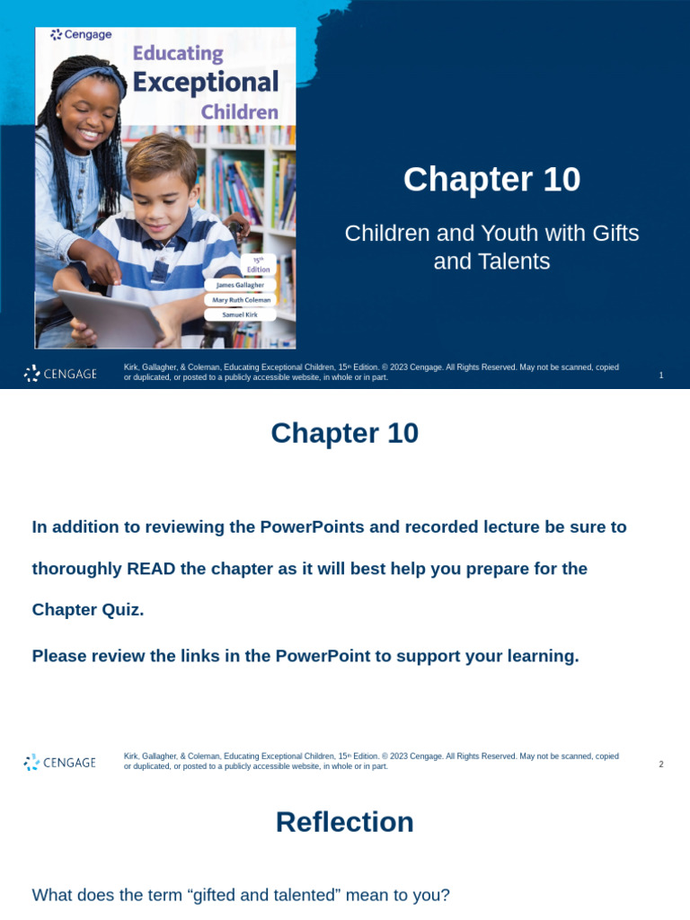 EducatingExceptionalChildren 15e PPT CH10 | PDF | Intellectual Giftedness | Cognition