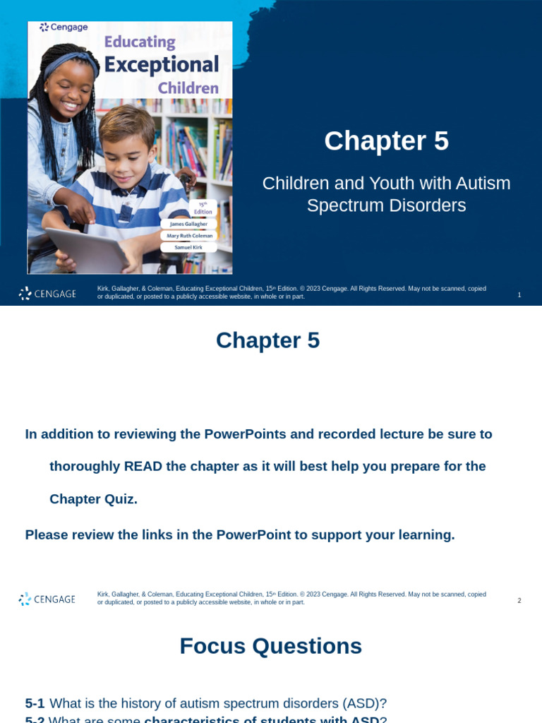 EducatingExceptionalChildren 15e PPT CH05 | PDF | Autism Spectrum | Asperger Syndrome