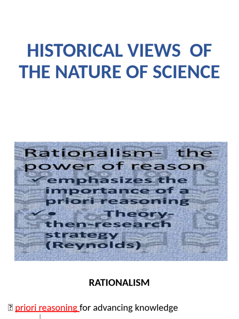 Historical Views of The Nature of Science TFN | PDF | Science | Theory